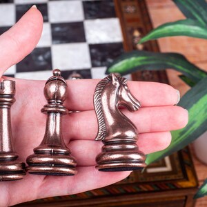 Personalized Chess Set, Metal Chess Set for Adults, Birthday Gift for ...