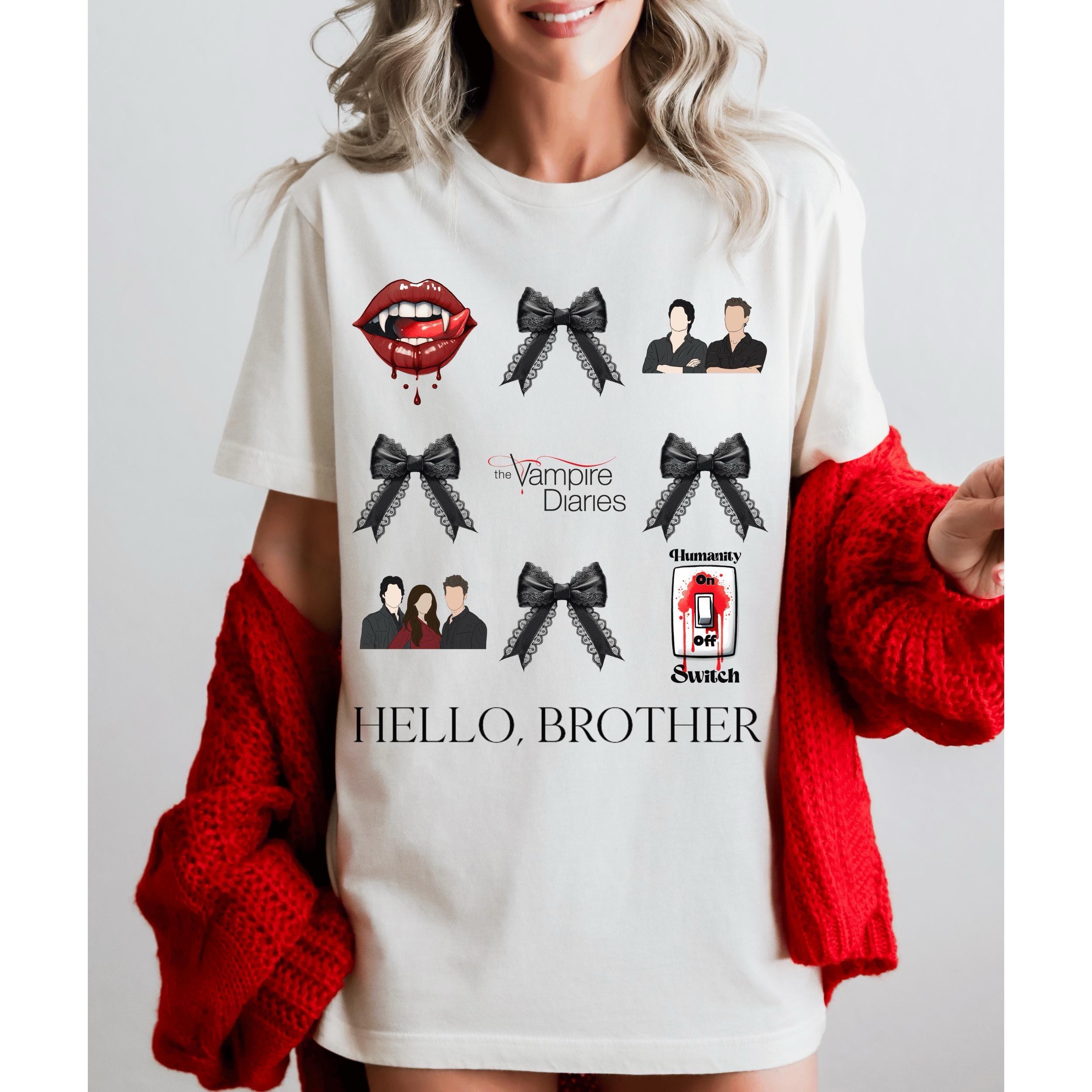 Vampire Diaries Short Sleeve Tee, TVD Shirt, Hello Brother, TVD Gift ...