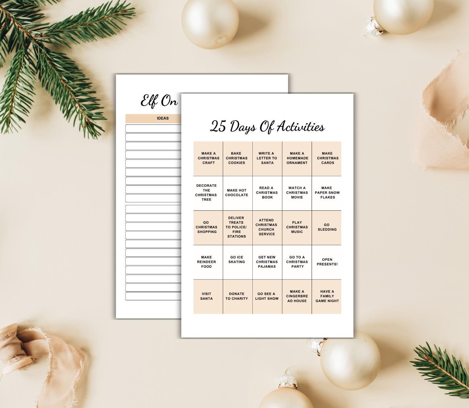 Christmas Planner, Holiday Organizer, Festive Planner, Xmas Schedule ...