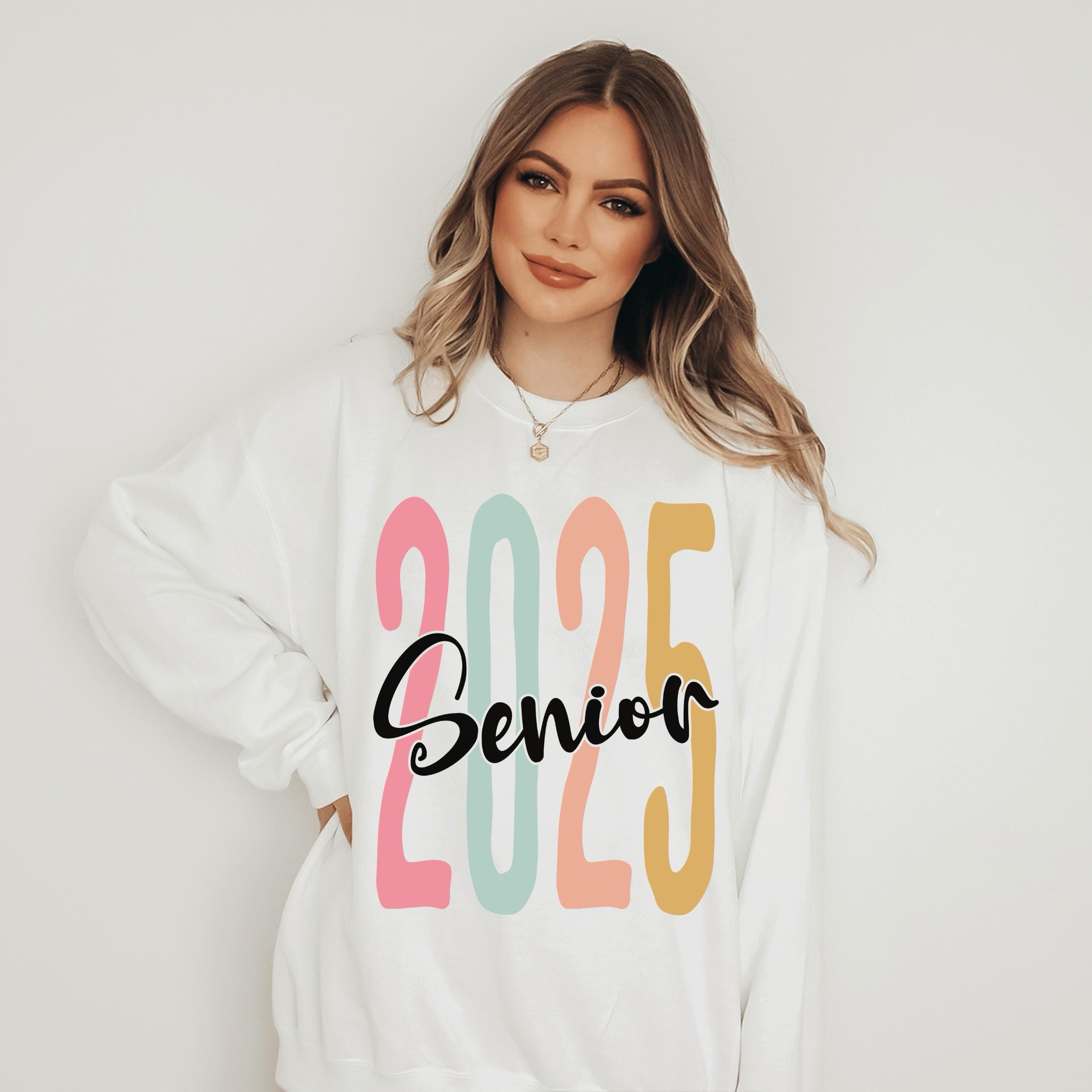 Pastel Senior 2025 Sweatshirt, Senior 2025 Sweater, Class of 2025 ...