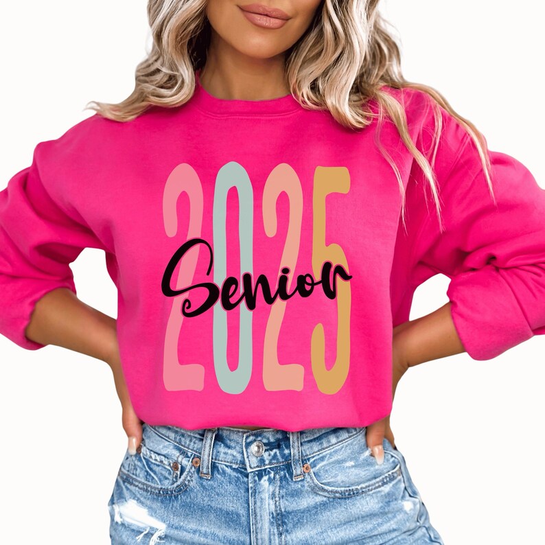 Pastel Senior 2025 Sweatshirt, Senior 2025 Sweater, Class of 2025 ...