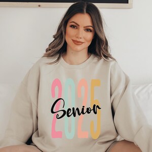 Pastel Senior 2025 Sweatshirt, Senior 2025 Sweater, Class of 2025 ...