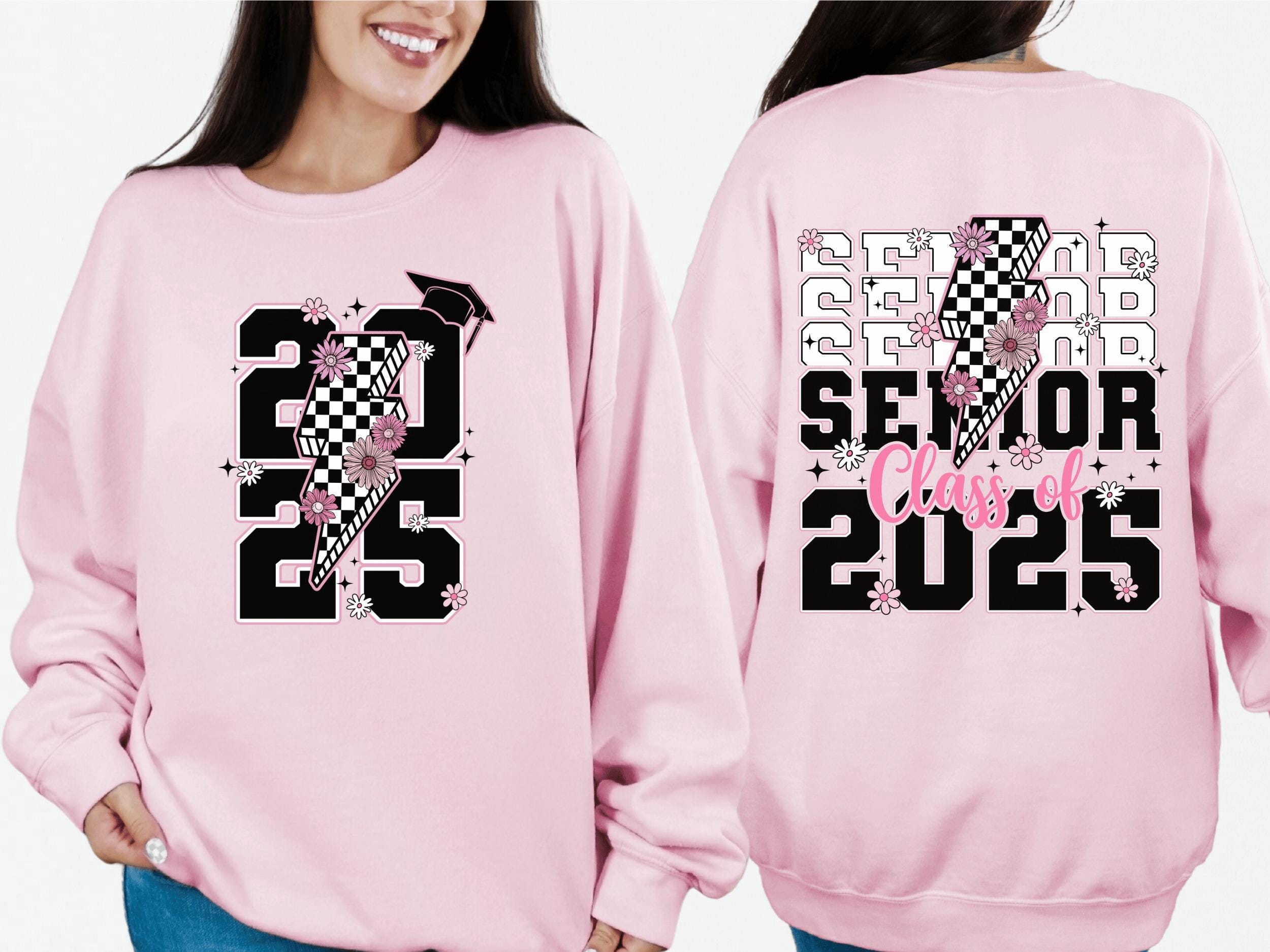 Retro Senior Class of 2025 Sweatshirt, High School College Senior 2025 ...