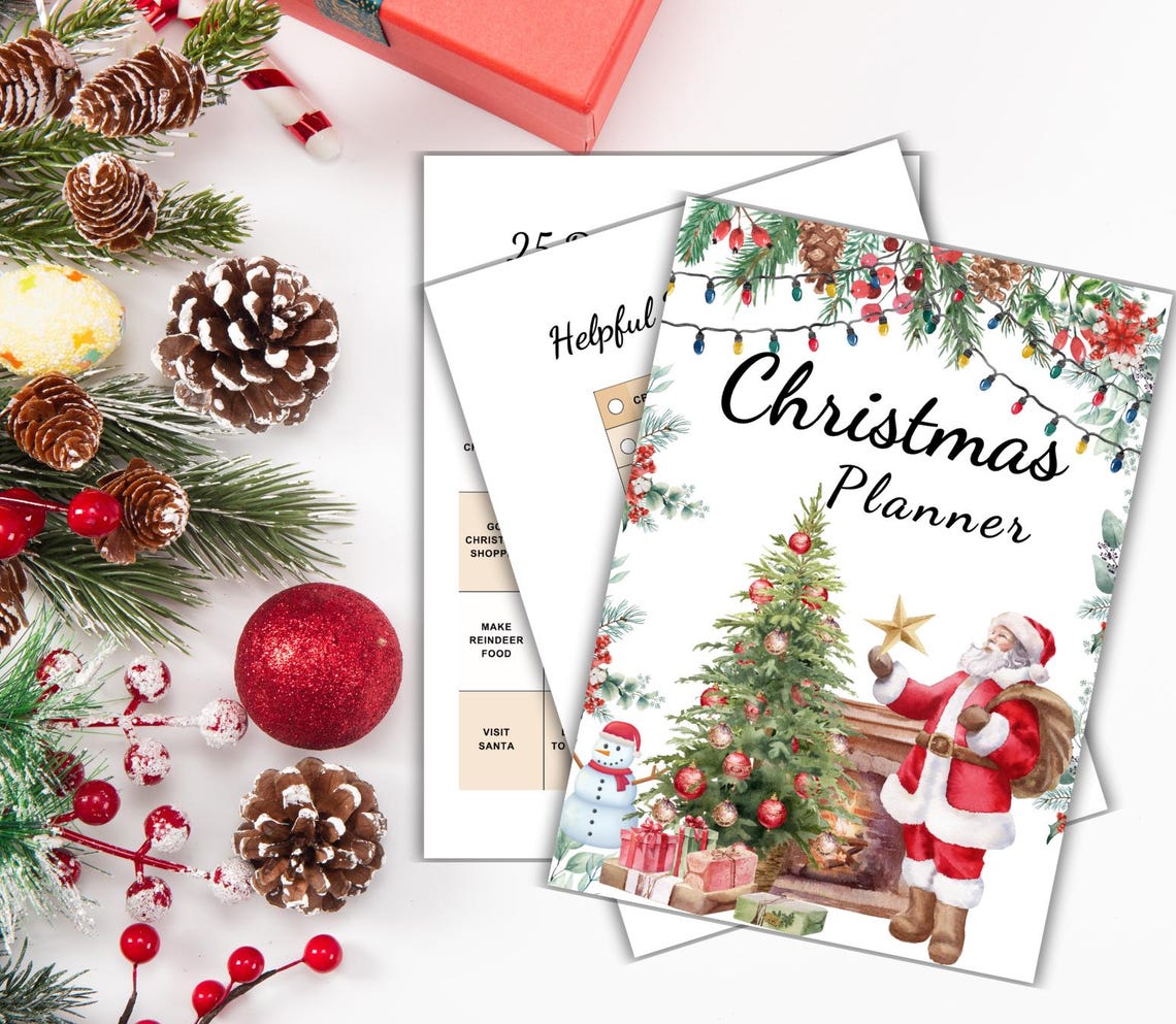Christmas Planner, Holiday Organizer, Festive Planner, Xmas Schedule ...