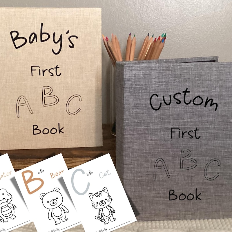 Custom Babyshower Abc Book - Etsy