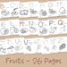Personalized Baby Shower ABC Book: Fruits & Veggies Coloring Pages ...