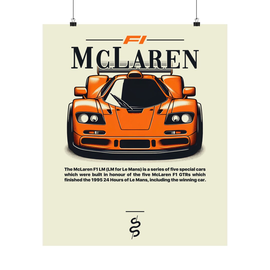 Mclaren F1 92-98' Poster - Etsy
