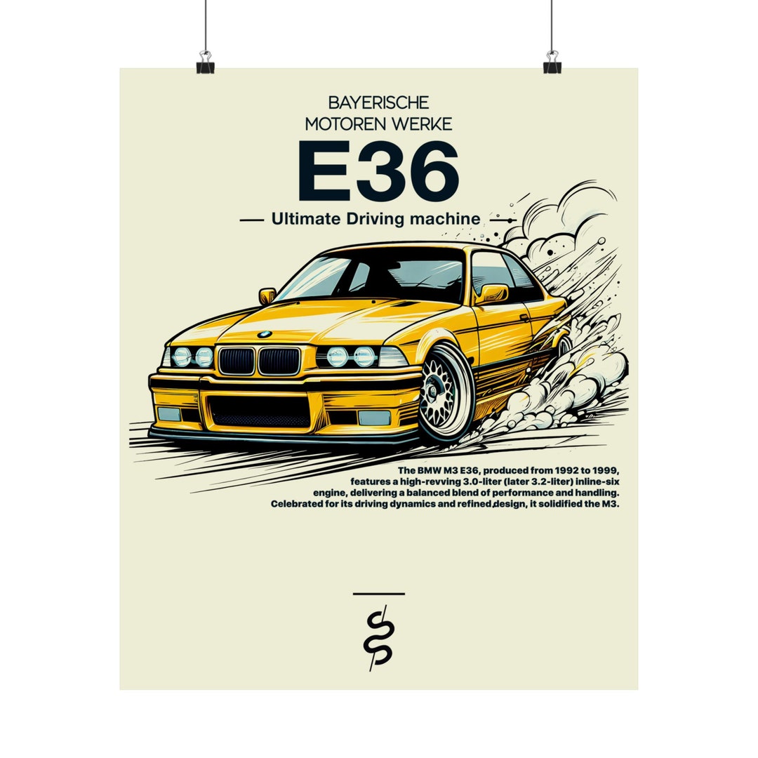 BMW M3 E36 92-99' Poster - Etsy