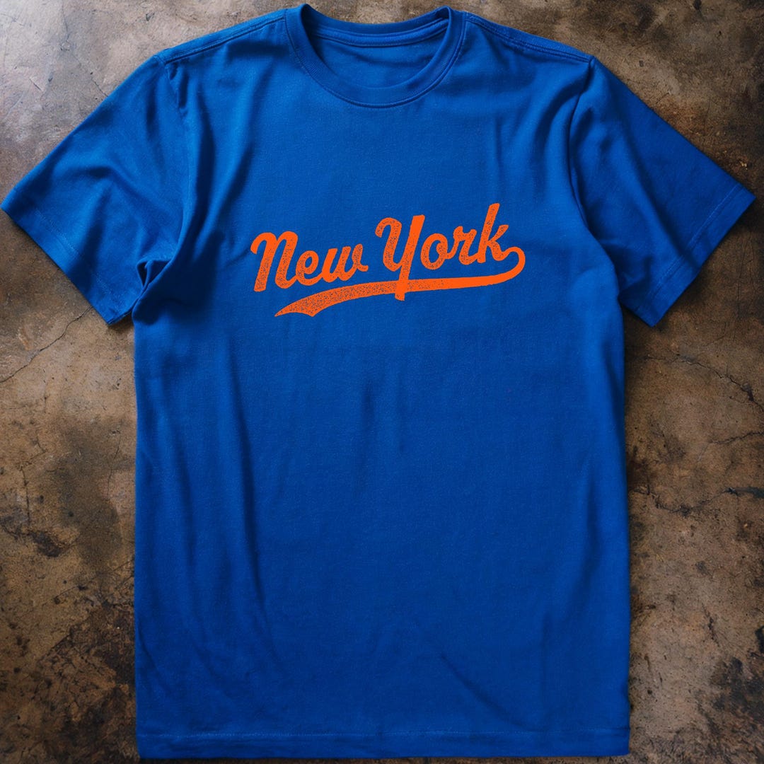 New York Mets Knicks T-shirt: Vintage Style Baseball Fan Apparel - Etsy