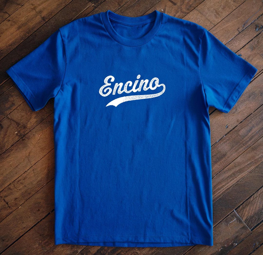 Vintage Baseball Logo T-shirt, Encino Retro Styled Tshirt, Distressed ...