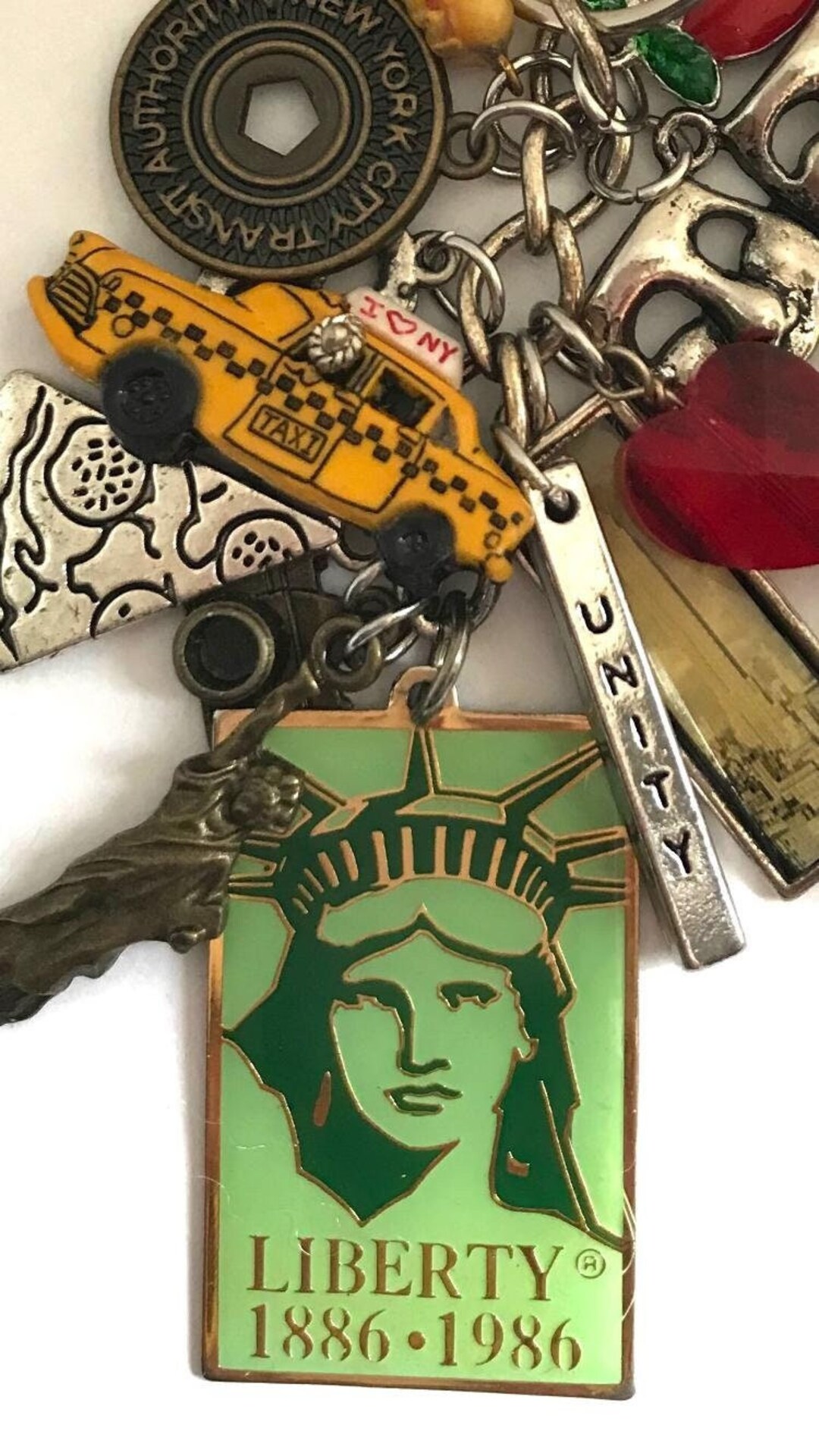 New York City STATUE of LIBERTY Keychain 1 - Etsy