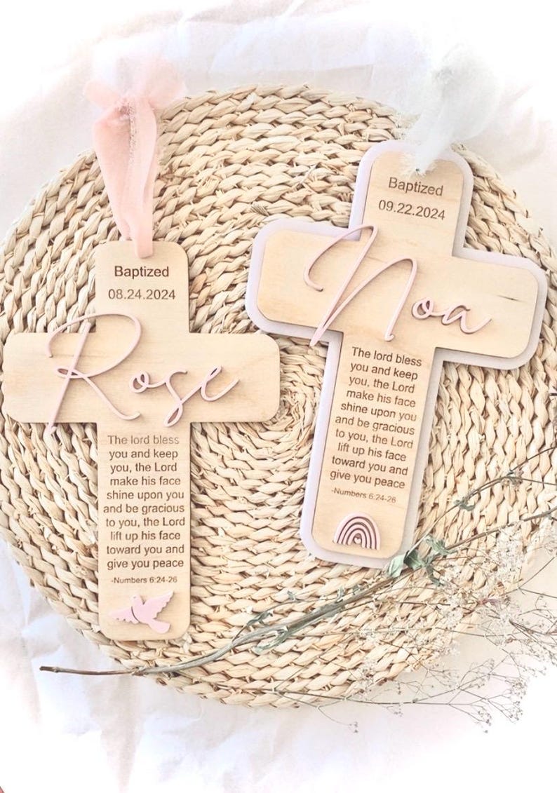 Baptism Cross Gift With Personalized Name & Date - Etsy