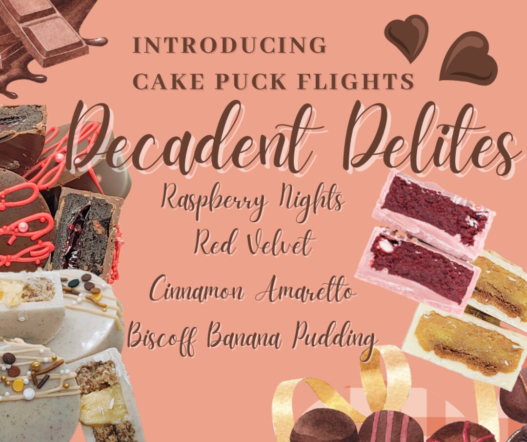 Decadent Delights Cake Puck Flight Set - Etsy
