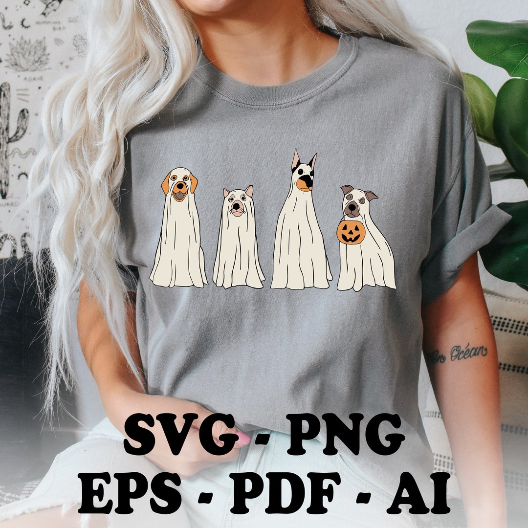 Dog Halloween SVG, Ghost T Png, Ghost Dog Svg, Fall T-shirts Svg, Cute ...