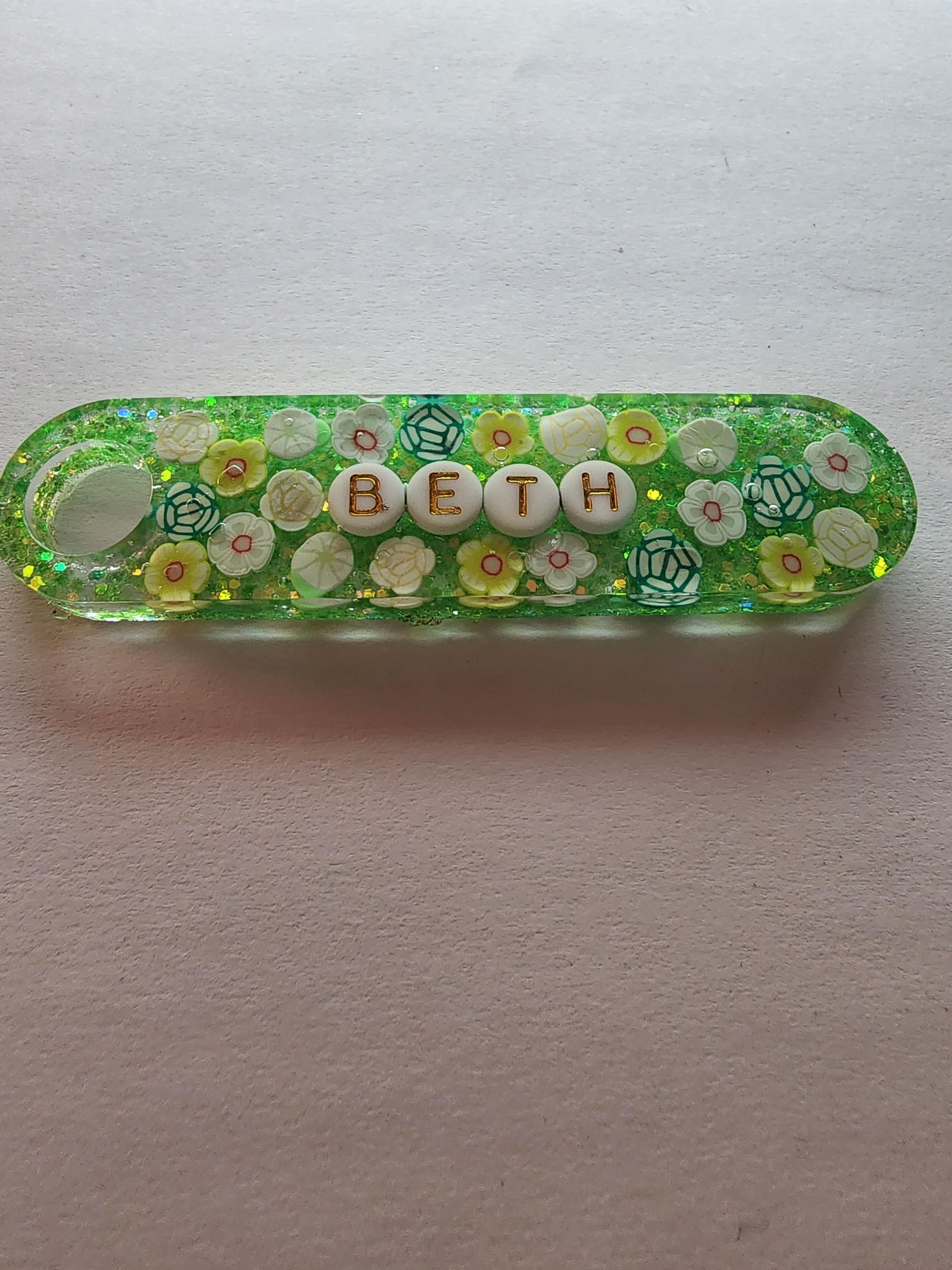 Flower Stanley Tumbler 40oz Name Plate Topper Resin Art LSF Fans Flower ...