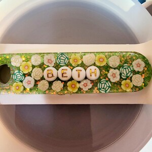 Flower Stanley Tumbler 40oz Name Plate Topper Resin Art LSF Fans Flower ...