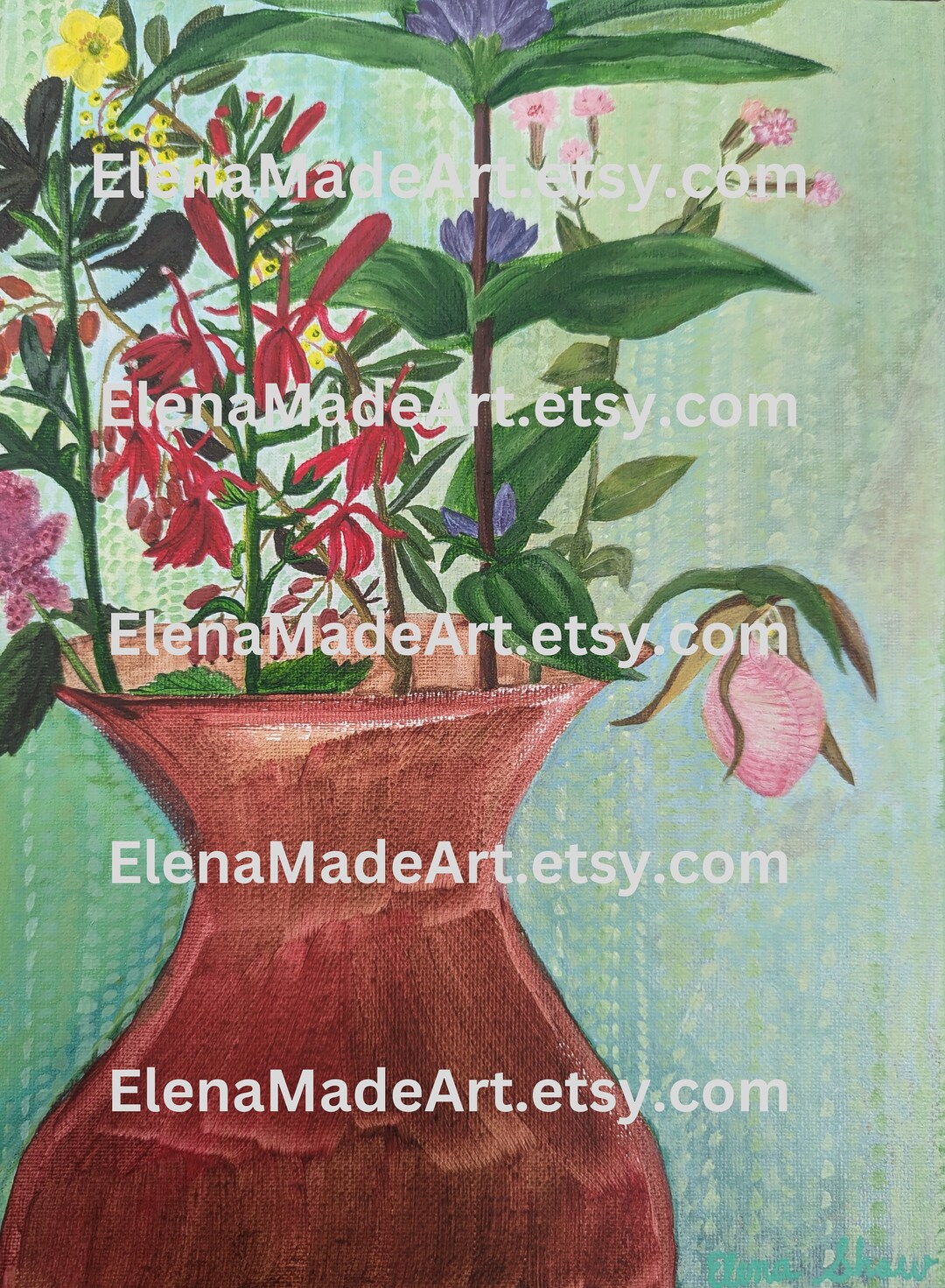 Artist Made Floral Print for Self Print + Frame, Gallery Wall, Acrylic ...