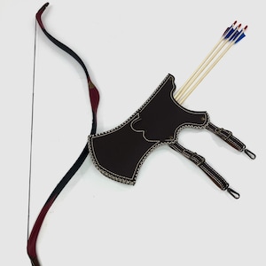 Turkish Archery Bow Set: Beginner Training, Arrows, Quiver, Thumbring ...