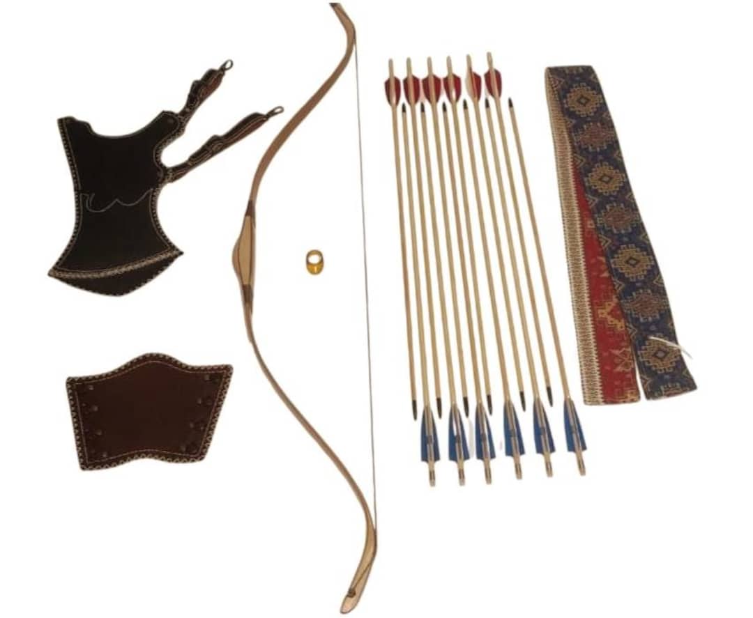Turkish Ottoman Style Laminated Horsebow Set: Archery Wooden Laminated ...