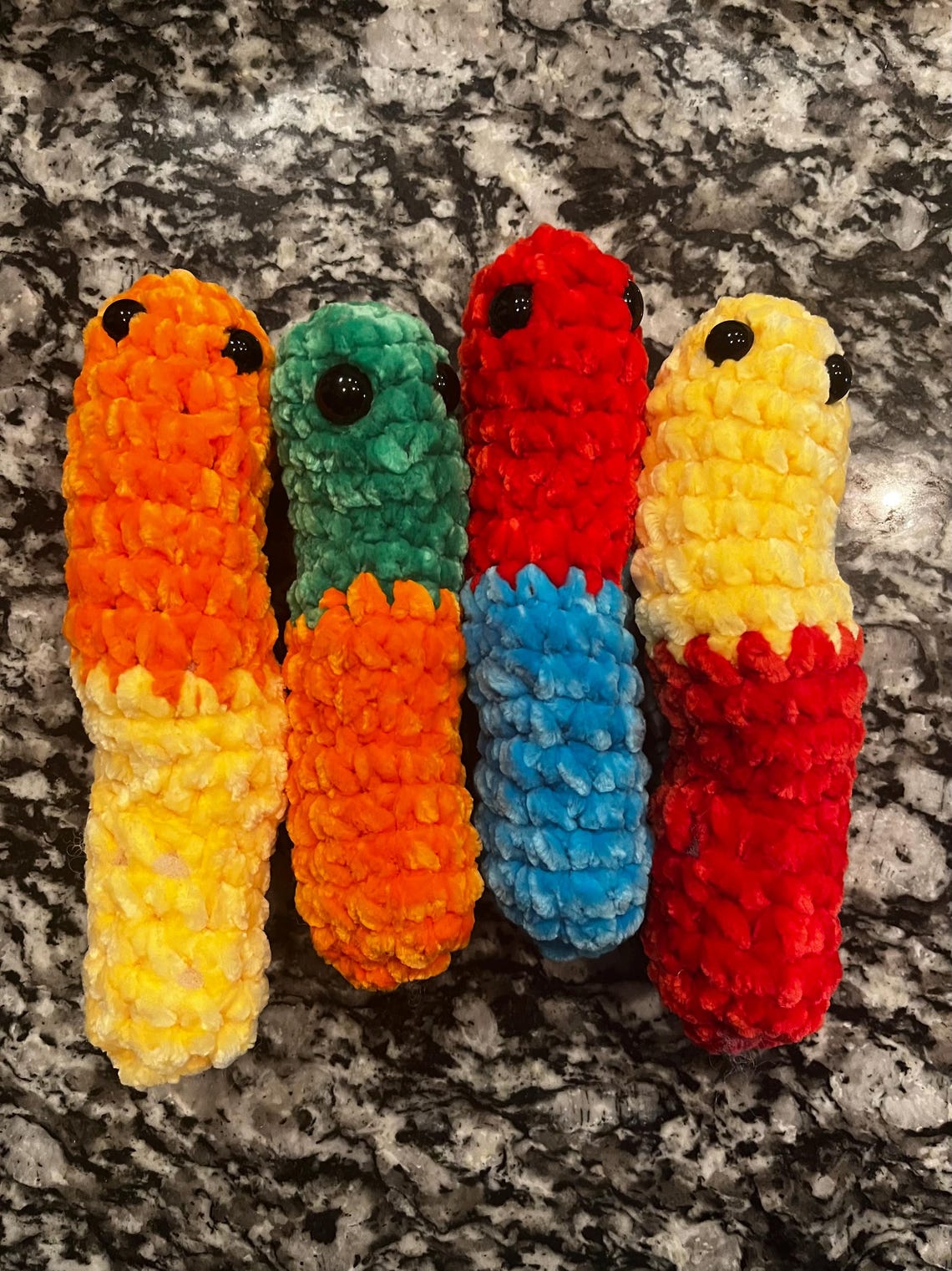 Crochet Amigurumi Gummy Worms Plush - Etsy