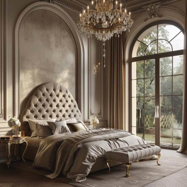 Velvet Tufted Headboard | Luxury Custom Wall Panel | Adjustable Bed ...