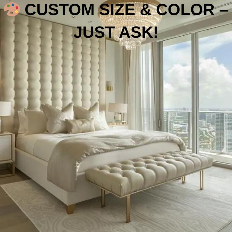 Tall Tufted Headboard | Luxury Handmade Bed Panel for Coastal Interiors ...