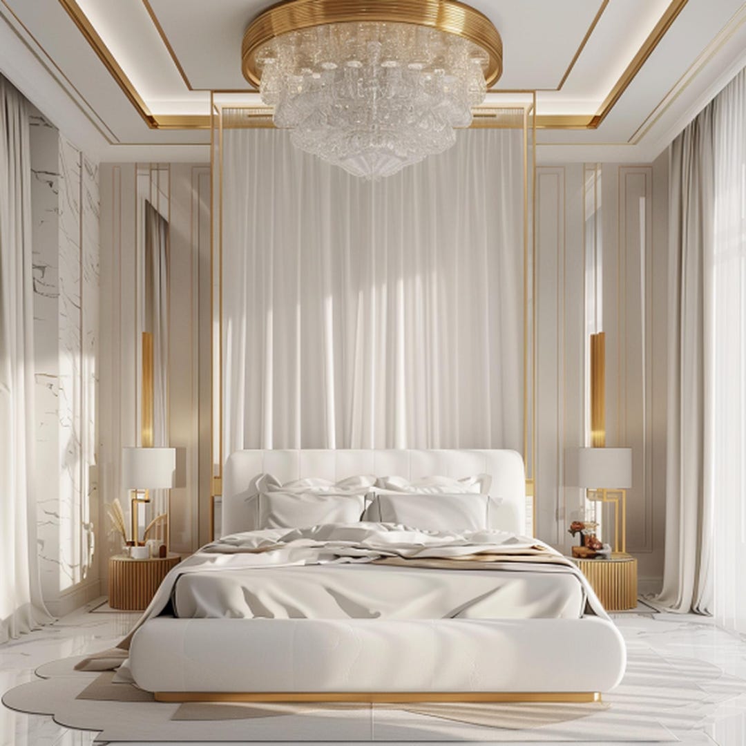 Gold Frame Headboard | Minimalist Custom Bed Panel | Adjustable Bed ...