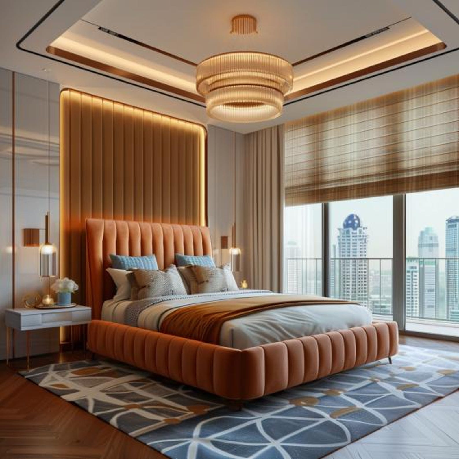 Modern Scalloped Velvet Headboard | Custom Design for Luxury Bedrooms ...