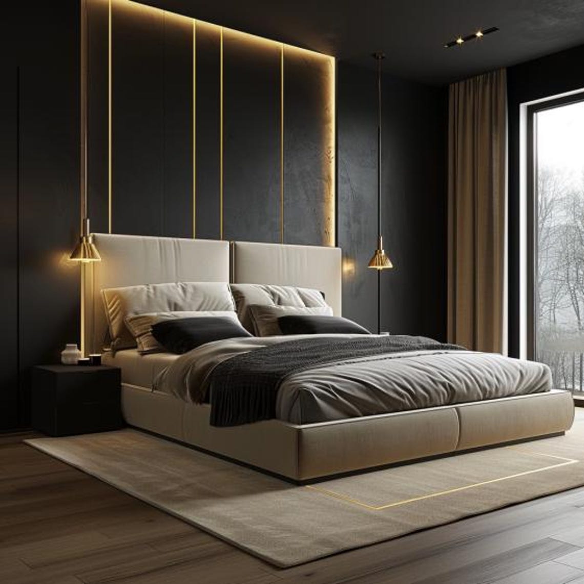 Luxury Tufted Headboard – Custom Handmade Wall Panel – All Sizes – Tx Ca Ny Homes | Free ...