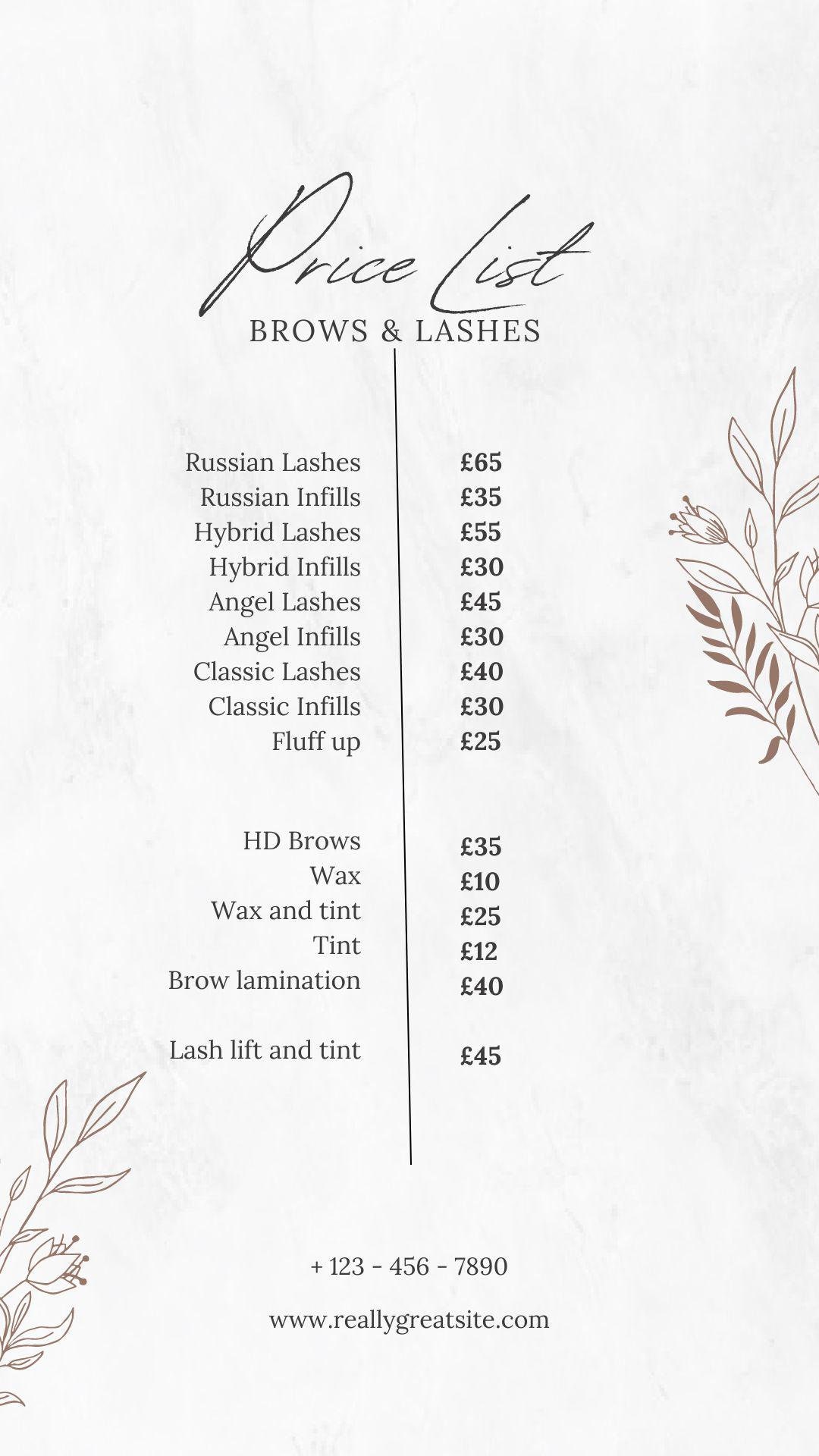 Price List Design - Etsy