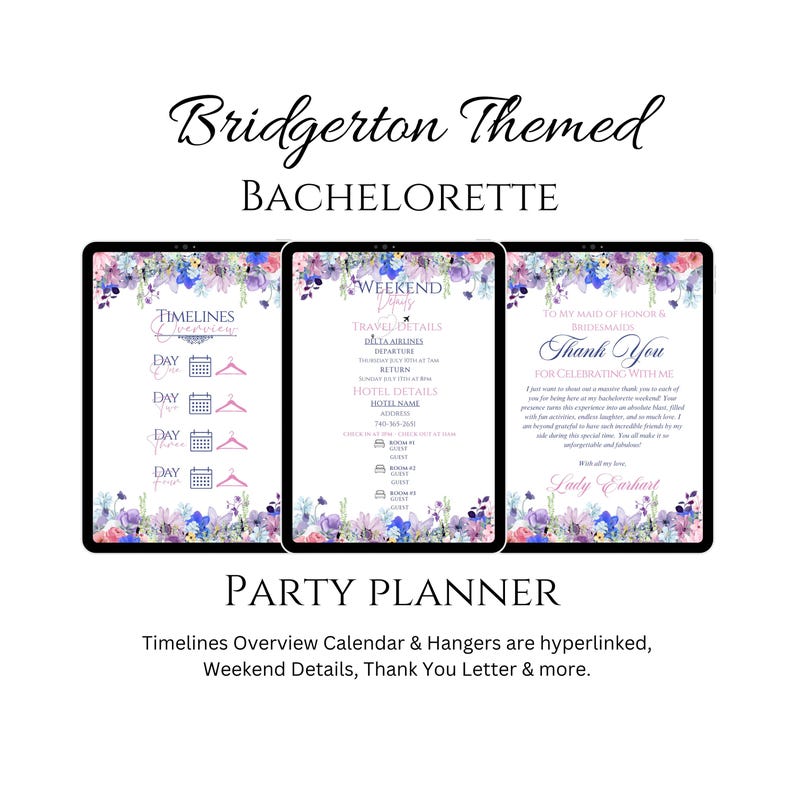 Bridgerton Bachelorette Party Planner – Elegant Itinerary (editable ...