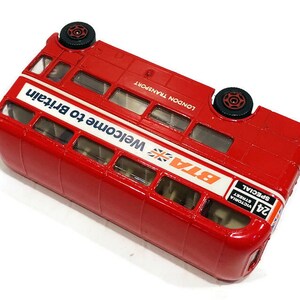 Vintage Diecast Red Double Decker British Bus, "london Transport", Made ...