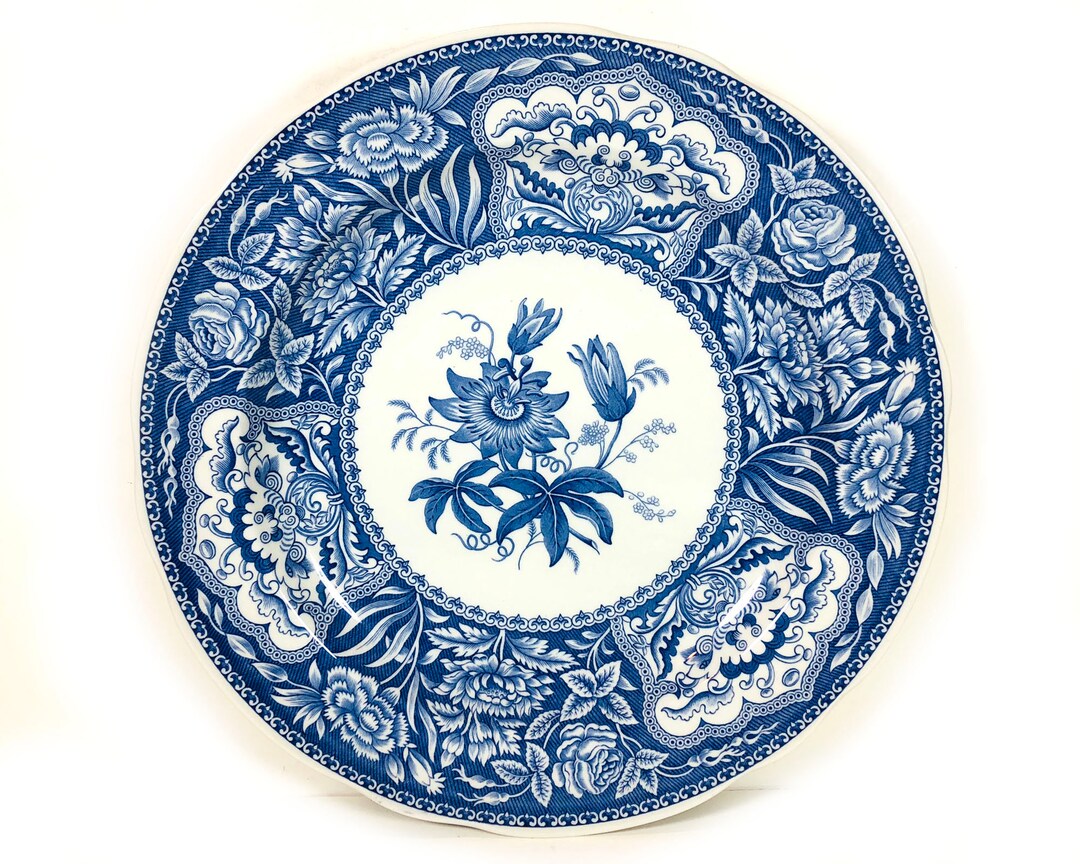 Vintage Spode "floral" 10.5" Dinner Plate "the Spode Blue Room ...