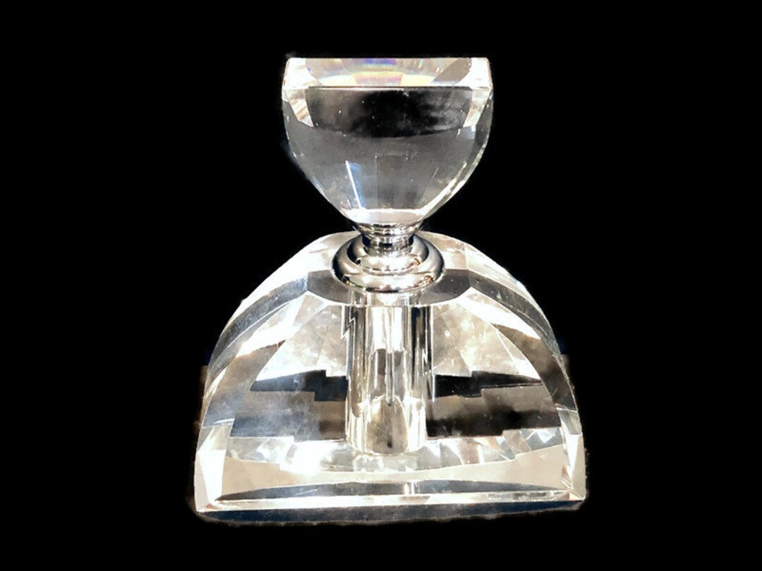 Vintage Crystal Re-fillable Perfume Bottle, Fine Lead Crystal, Wide ...
