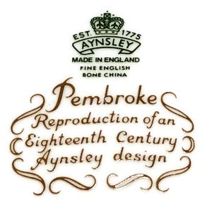 Vintage Aynsley "pembroke" Teapot, White With Brilliant Floral and Bird ...