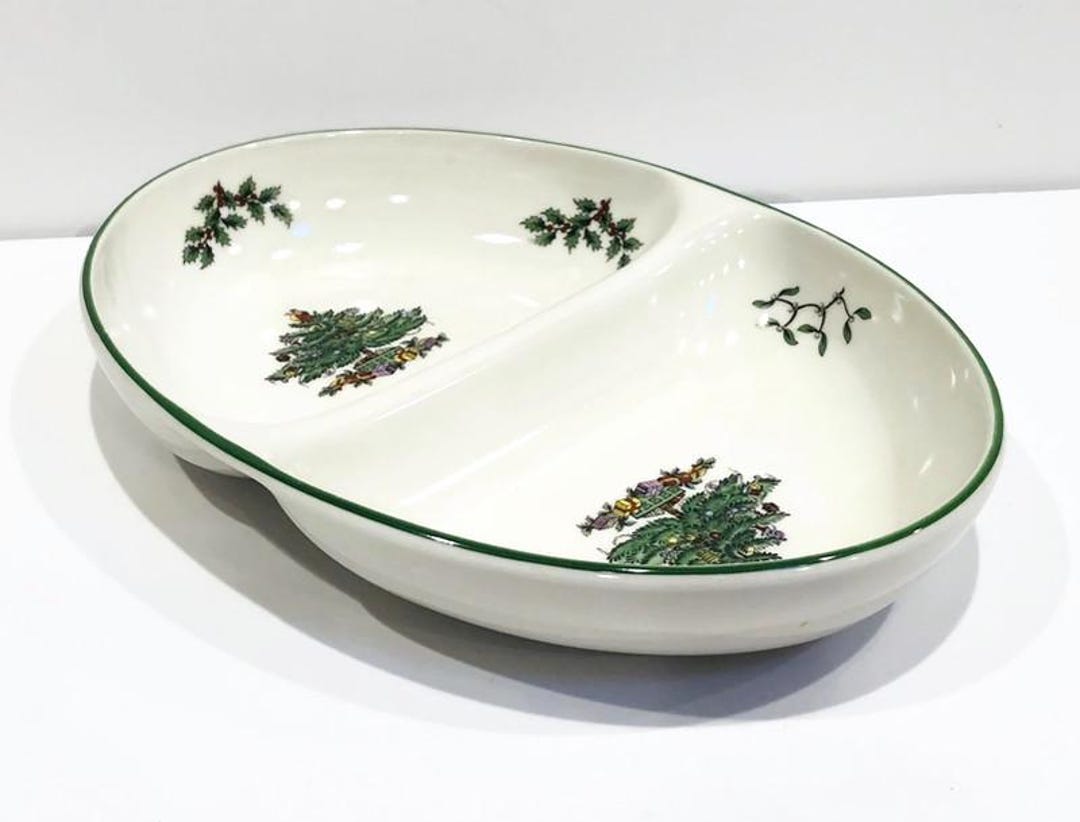 Vintage Spode "christmas Tree" Pattern, Divided Serving Dish - Etsy