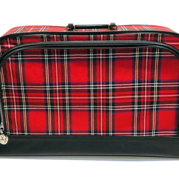 Plaid Suitcase - Etsy