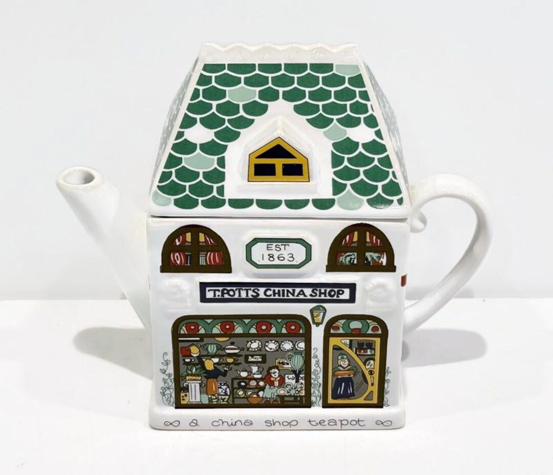 Vintage Wade "t. Potts China Shop", Teapot in the Shape of a China Shop ...
