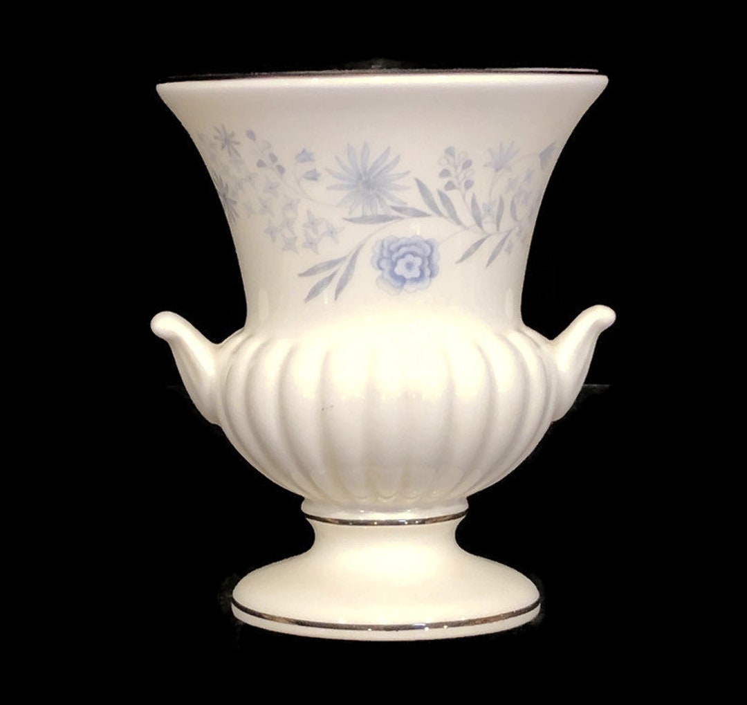 Vintage Wedgwood Mini Bud Vase, Urn Shape, Silver or Platinum Trim ...
