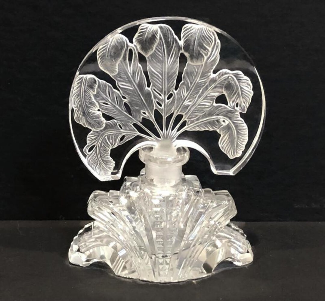 Vintage Crystal Re-fillable Perfume Bottle, Fine Lead Crystal, Wide ...