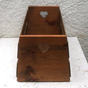 Vintage Large Wood Slat Crate Heart-shaped Cut Outs Solid - Etsy