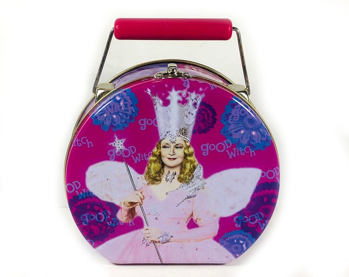 Vintage Wizard of Oz Lunch Box good Witch / Bad Witch, Round Lunch Box ...