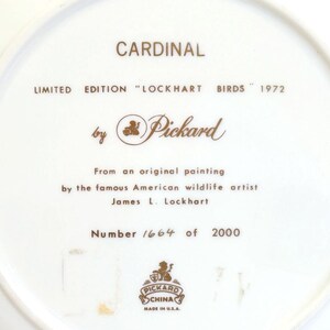 Vintage Limited Edition "lockhart Birds - Cardinal" Plate, Circa 1972 ...