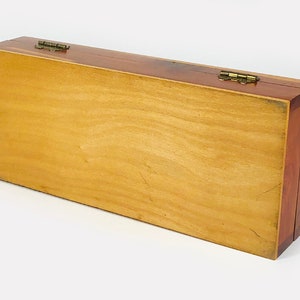 Vintage Thin Profile Wood Box, Solid Wood Construction - Etsy