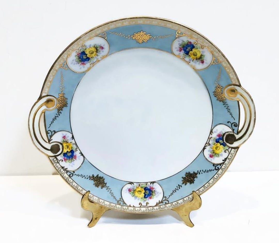 Gorgeous Vintage Noritake Morimura Moriage Cake Plate, Pierced Handles ...