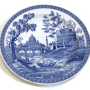 Vintage Spode 10.5" Dinner Plate, "rome", Spode Blue Room Collection ...