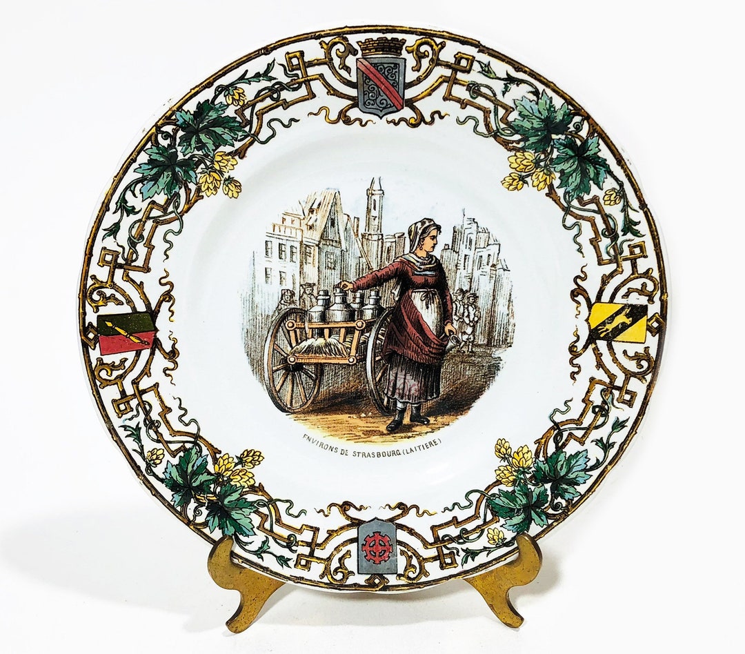 Antique French Plate By Sarreguemines Circa 1875 1900 Etsy antique-french-plate-by-sarreguemines-circa-1875-1900-etsy