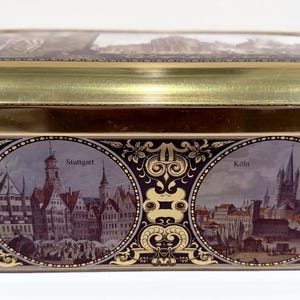 Vintage Large German Metal Tin / Trunk, Treasure Chest Tin - Limited ...