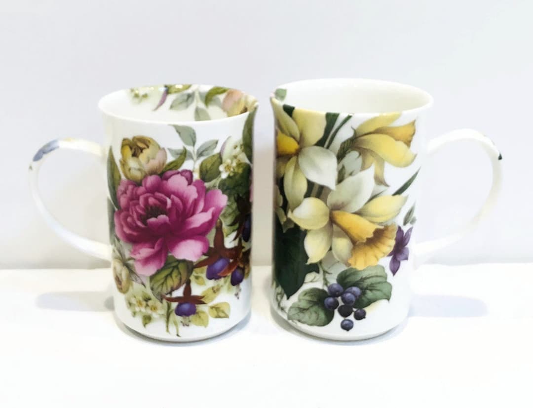 Beautiful Floral Mug, Yellow Daffodils, by St George, Fine Bone China ...