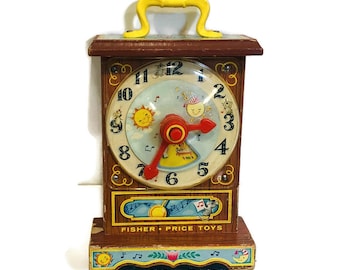 Vintage 1960s Fisher Price Musical Tick-tock Teaching Clock - Etsy